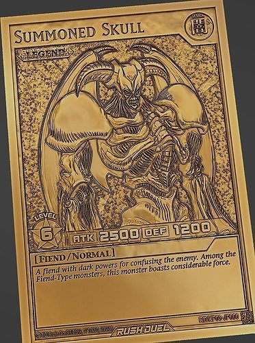 summoned skull - rush duel - yugioh 3D model 3D printable | CGTrader
