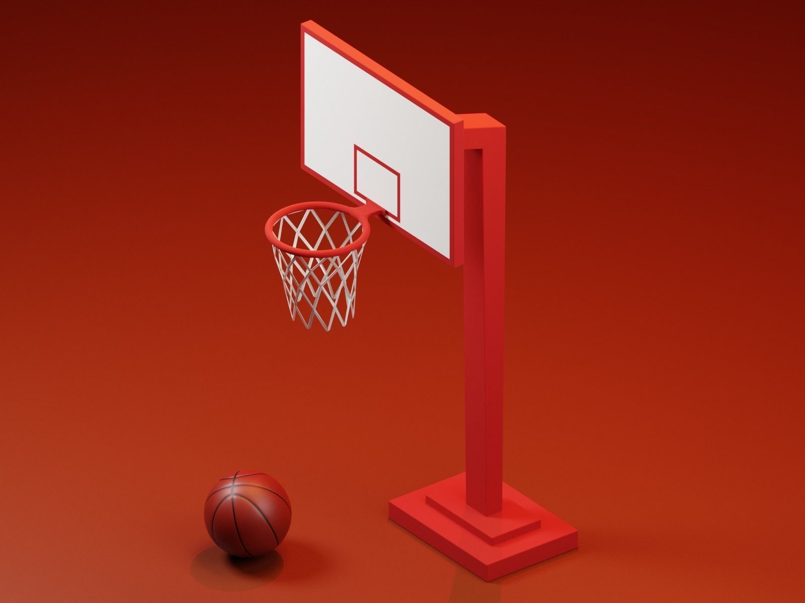 Basketball Panel 3D model | CGTrader