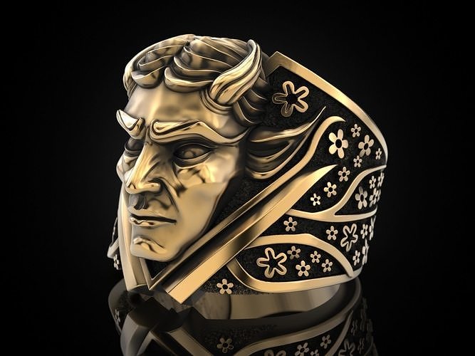 Oni Japanese Demon ring 3D model 3D printable | CGTrader