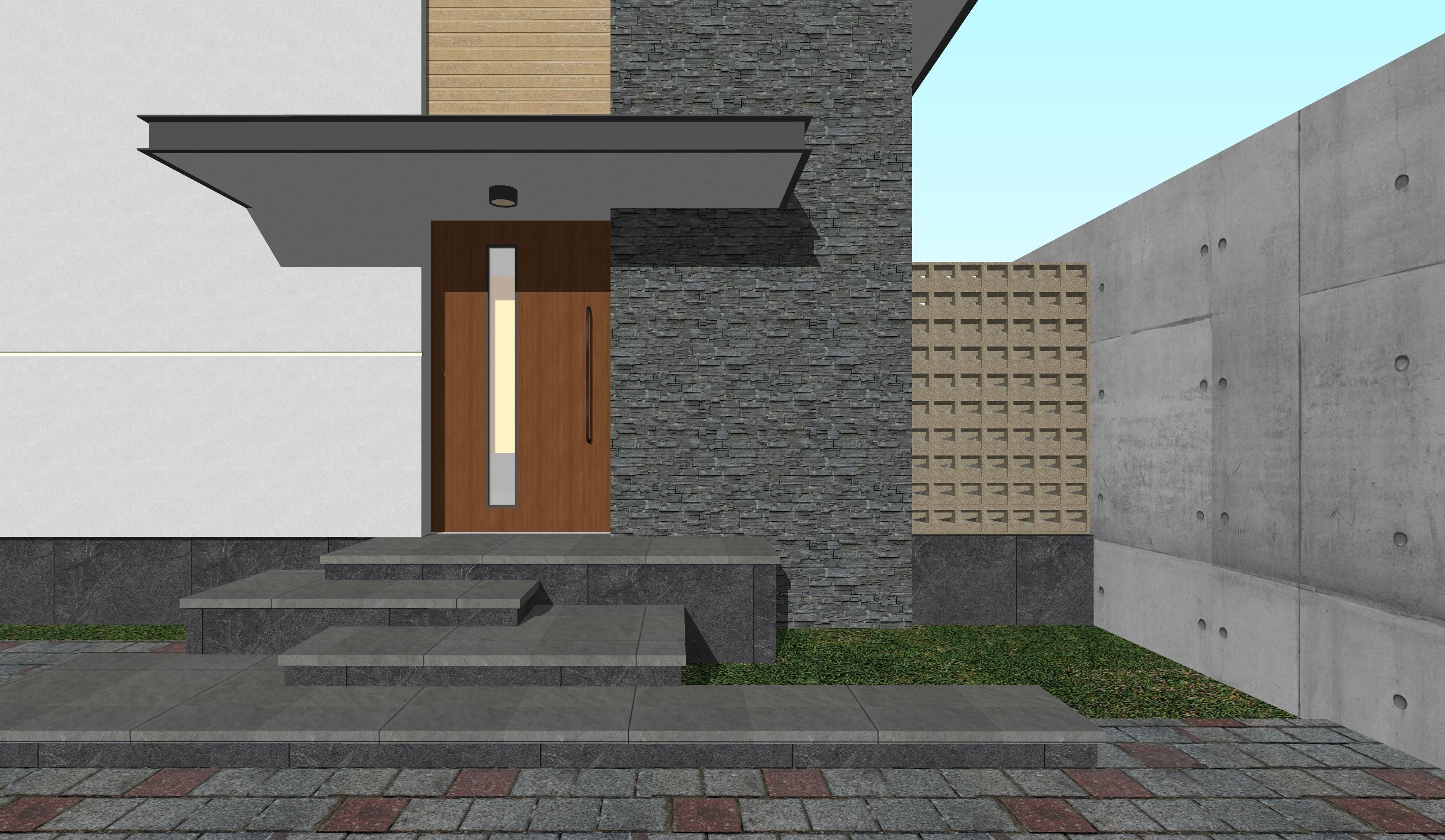 Modern simple house design 3D model | CGTrader