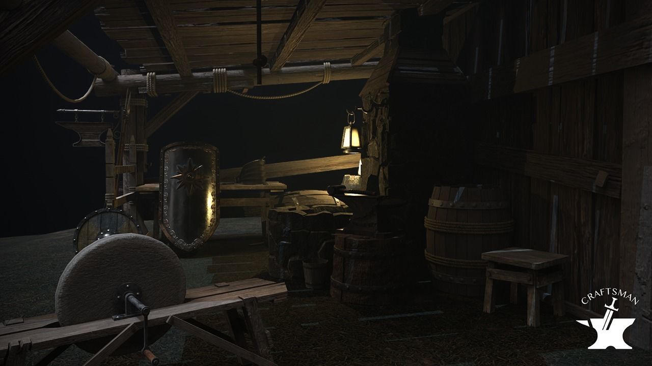 3D Model Collection Medieval Forge Pack VR / AR / low-poly | CGTrader