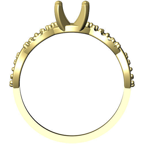 Infinity ring with side stones 3D model 3D printable | CGTrader