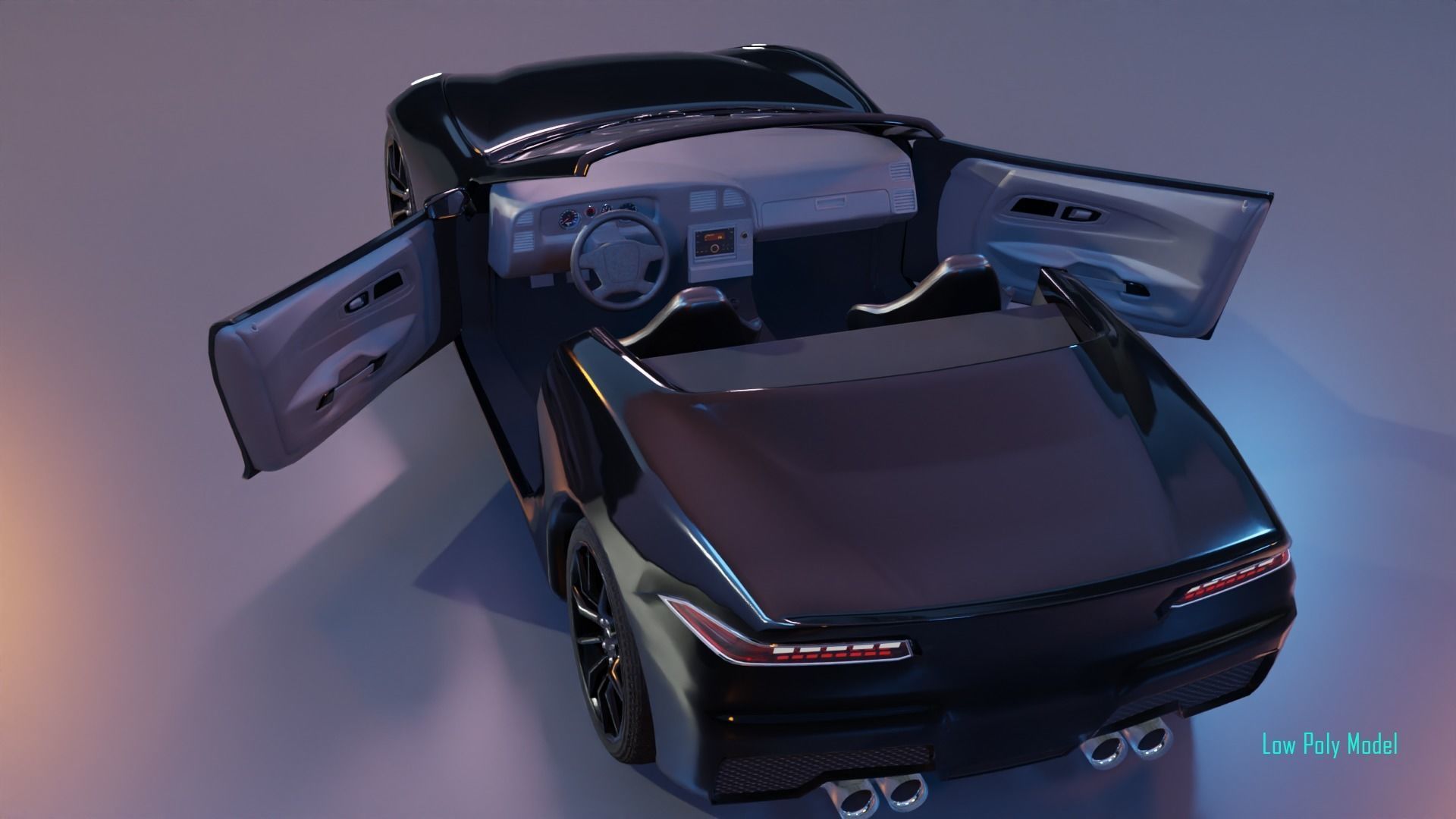 3D model Roofless Car VR / AR / low-poly | CGTrader