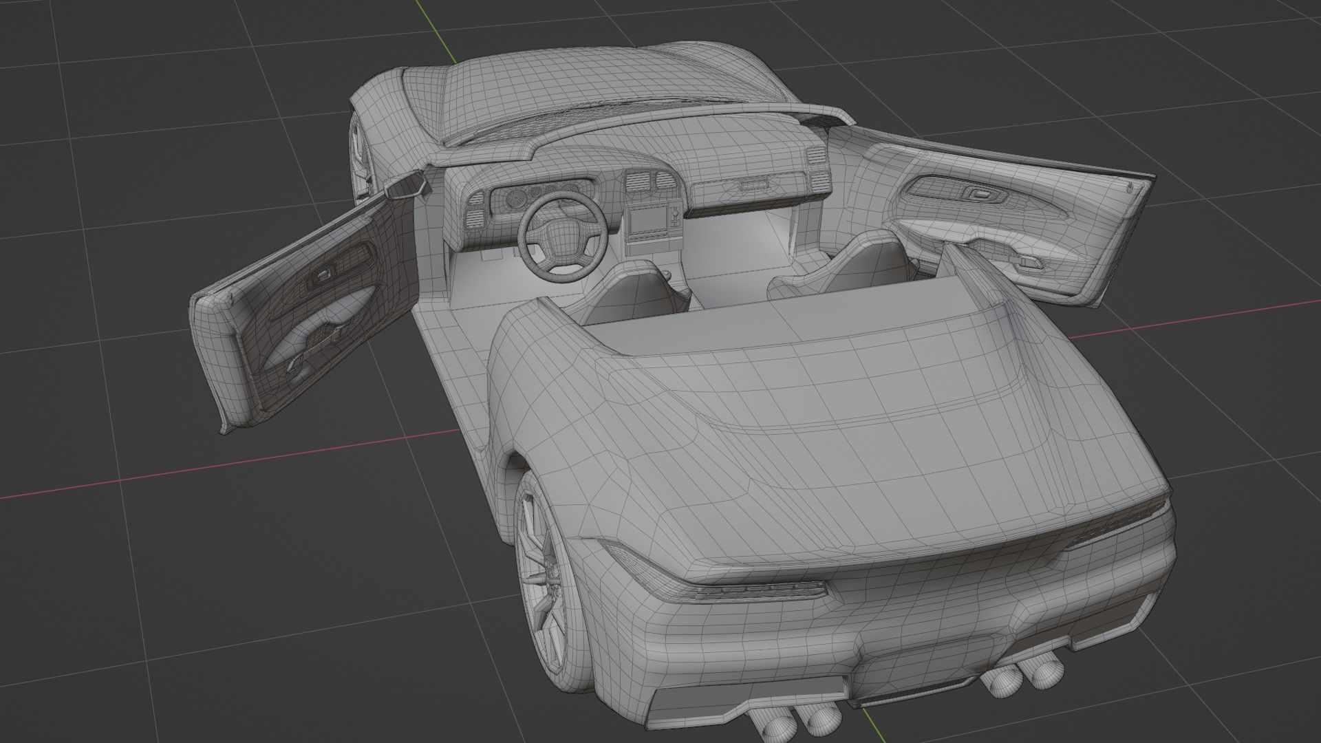 3D model Roofless Car VR / AR / low-poly | CGTrader