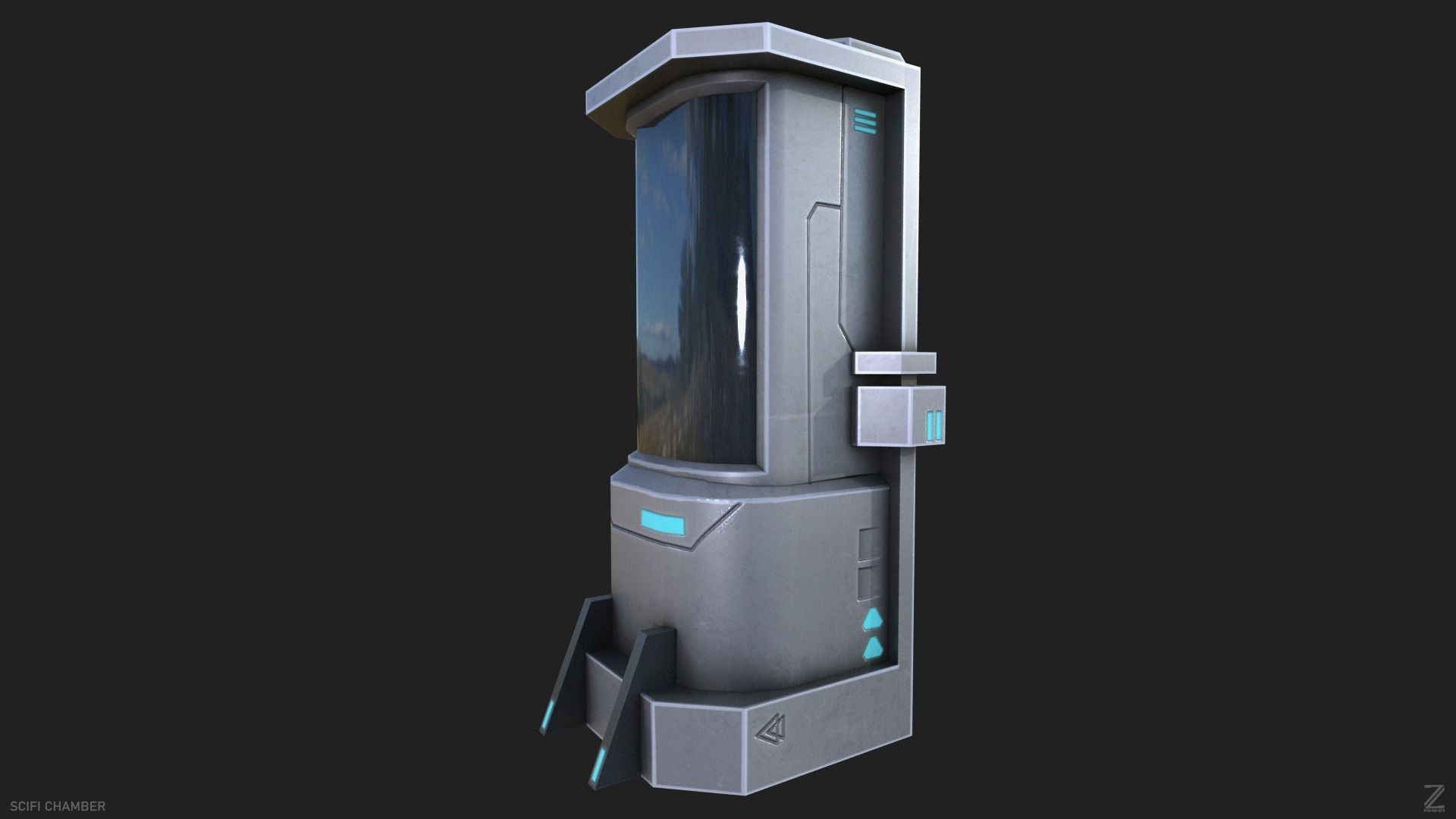 3D model Scifi chamber VR / AR / low-poly | CGTrader