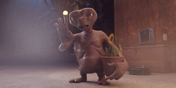 ET 3D Model with Rig and Scene 3D model animated rigged | CGTrader