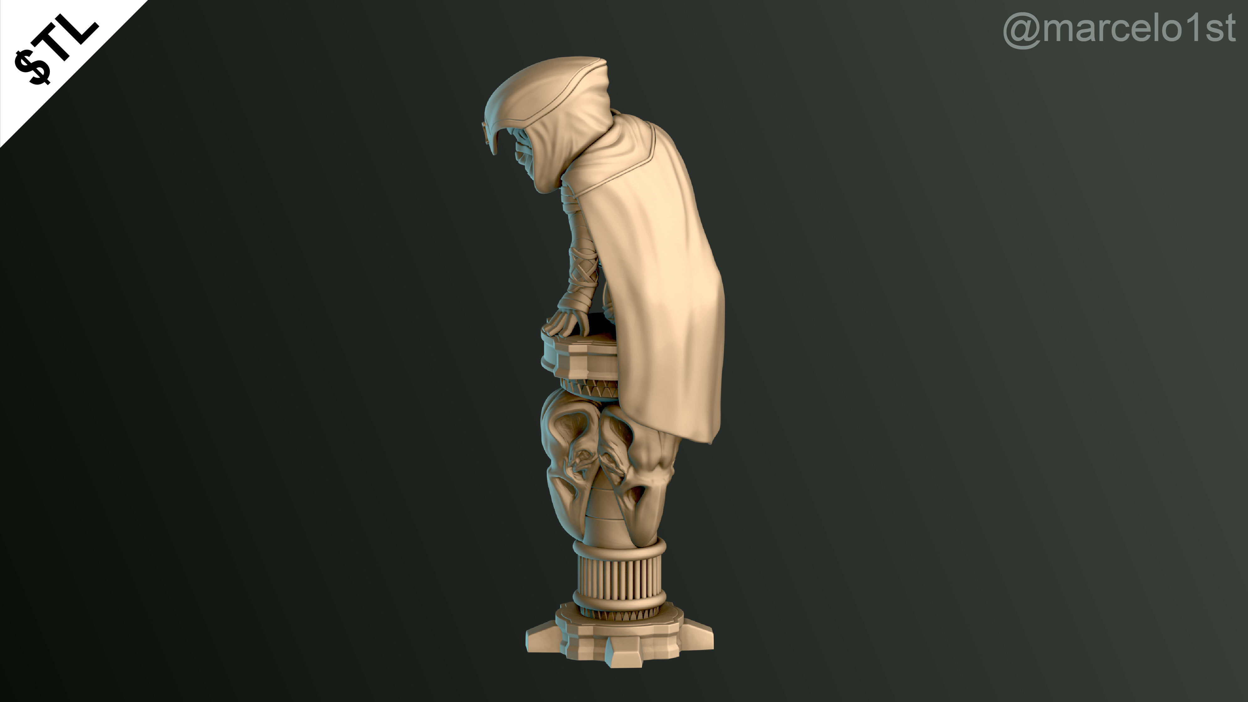 SIMPLES - Moon Knight 3D model 3D printable | CGTrader