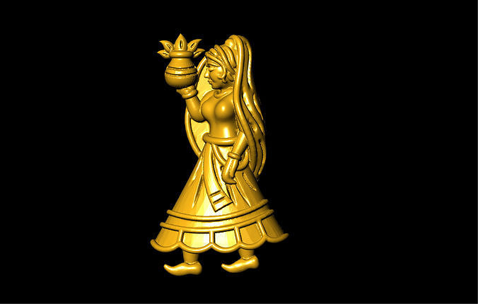 Swagat Murti Girl pooja 3D model 3D printable | CGTrader
