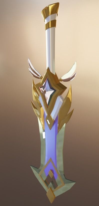 Sword of Ekko Star Guardian 3D Print Model 3D model 3D printable | CGTrader