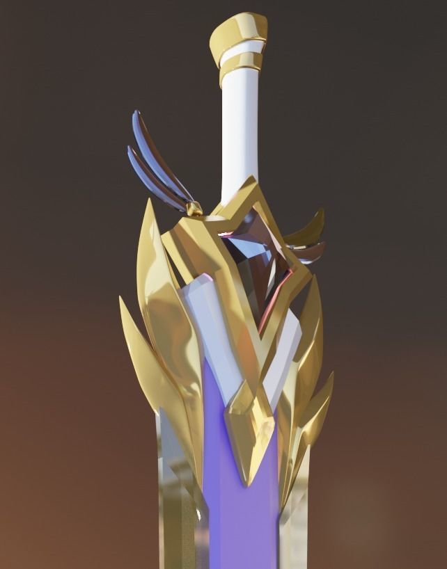 Sword of Ekko Star Guardian 3D Print Model 3D model 3D printable | CGTrader