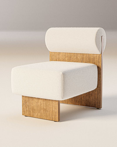 Small Chair with Fuzz 3D model | CGTrader