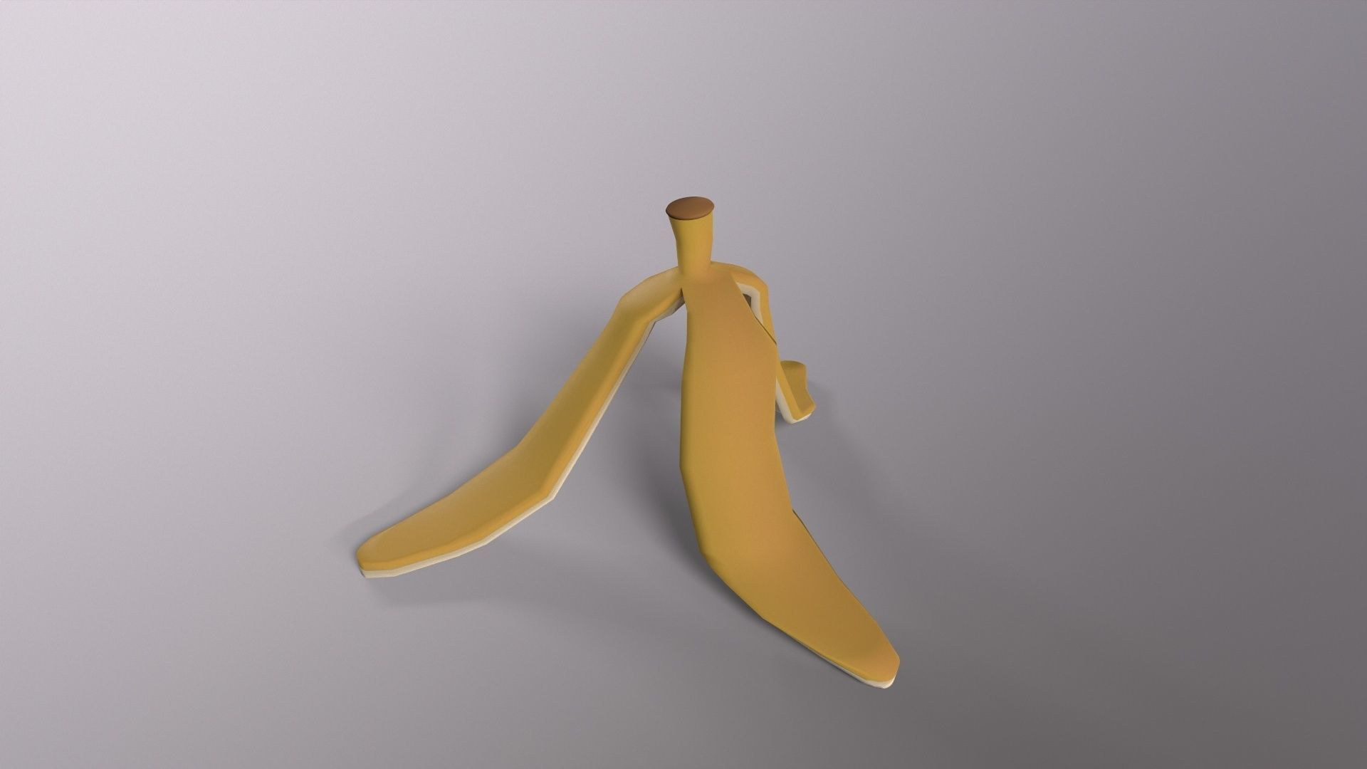 3D model Cartoon stylized banana peel lowpoly skin asset VR / AR / low ...