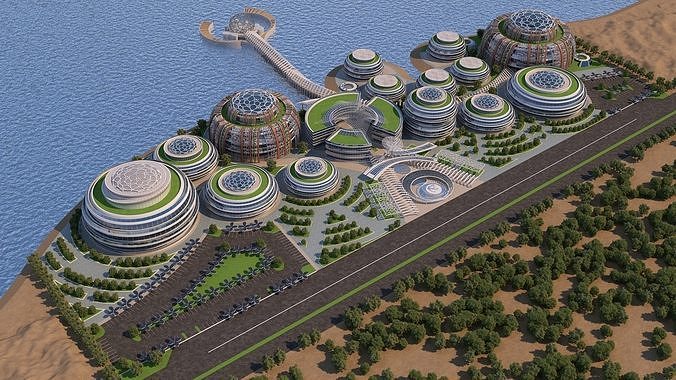 0178 - Business Park Architecture 3D Project - 2D Drawings 3D model ...