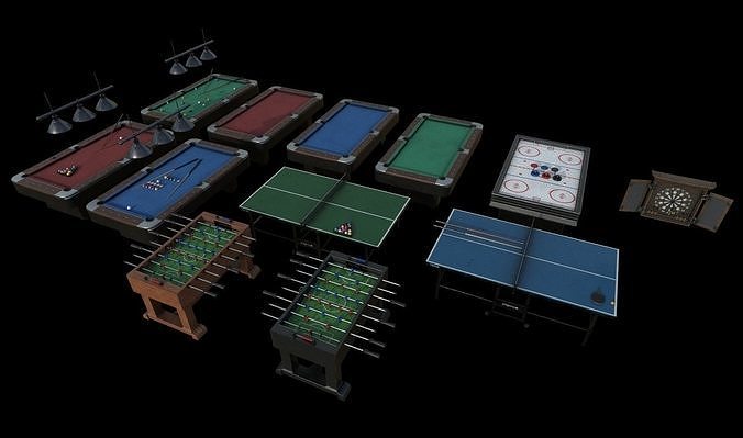 3D model Bar Games Pack VR / AR / low-poly | CGTrader