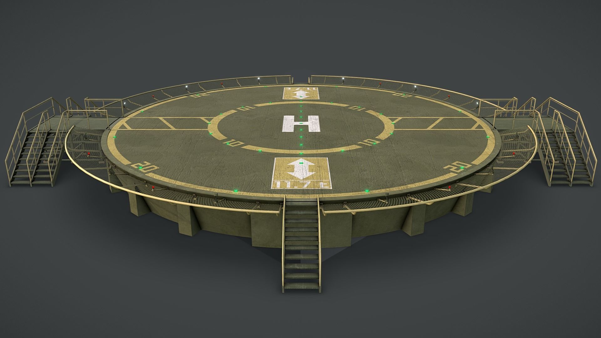 3D model Military Helipad 6 VR / AR / low-poly | CGTrader
