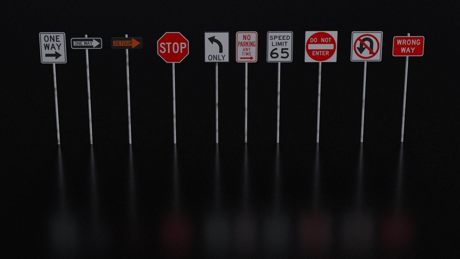 3D model Kitbash Streets Intersections and Signs VR / AR / low-poly ... 3D model Kitbash Streets Intersections and Signs VR / AR / low-poly ...
