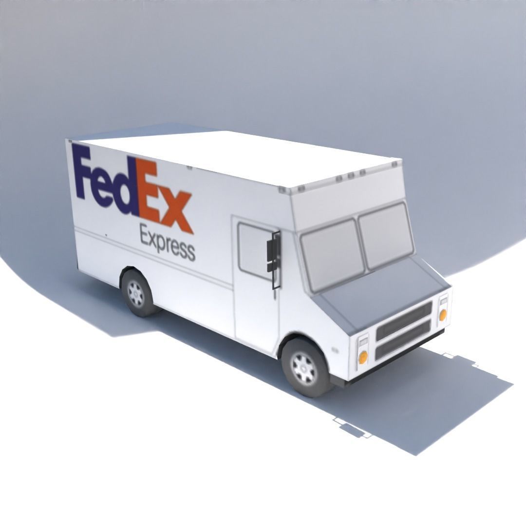 3D model FedEx van lowpoly VR / AR / low-poly | CGTrader
