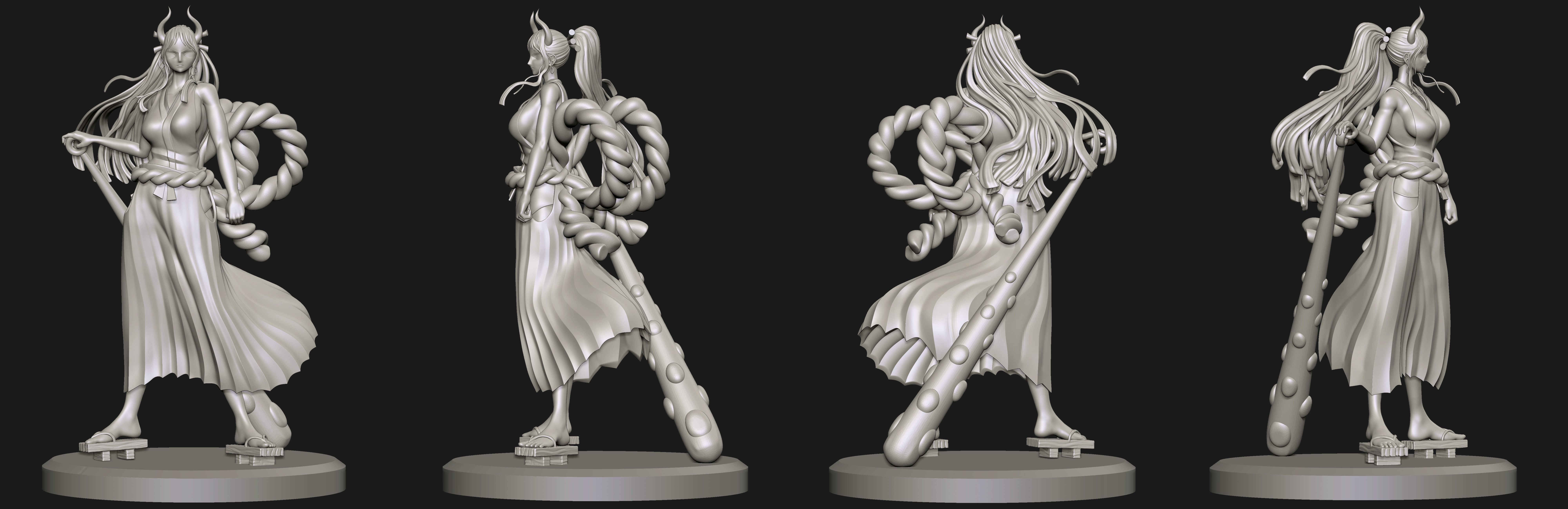 Yamato - One Piece 3D Print Model Anime Figure 3D model 3D printable ...