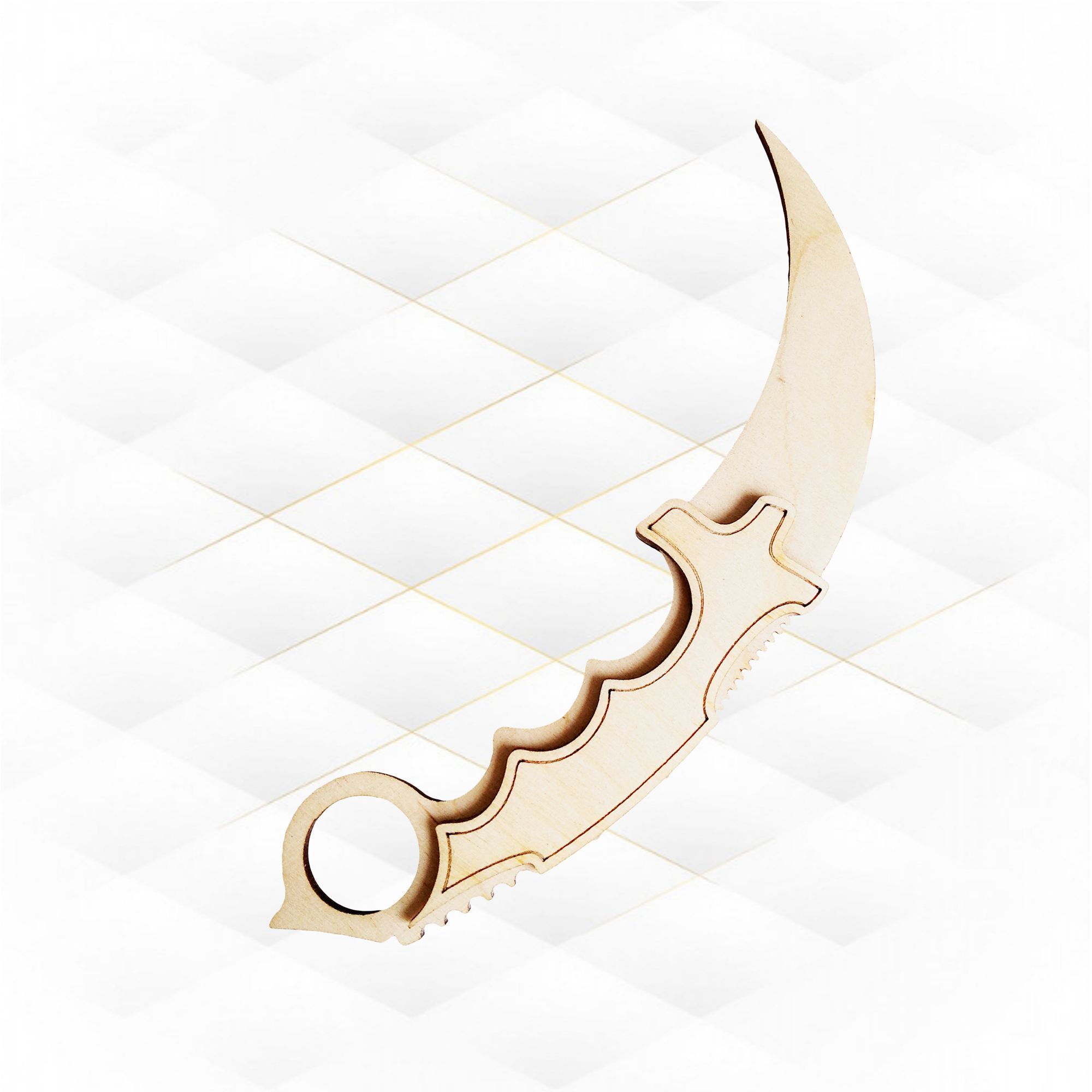 Toy Knife Karambit digital design for laser cut 3D model 3D printable ...