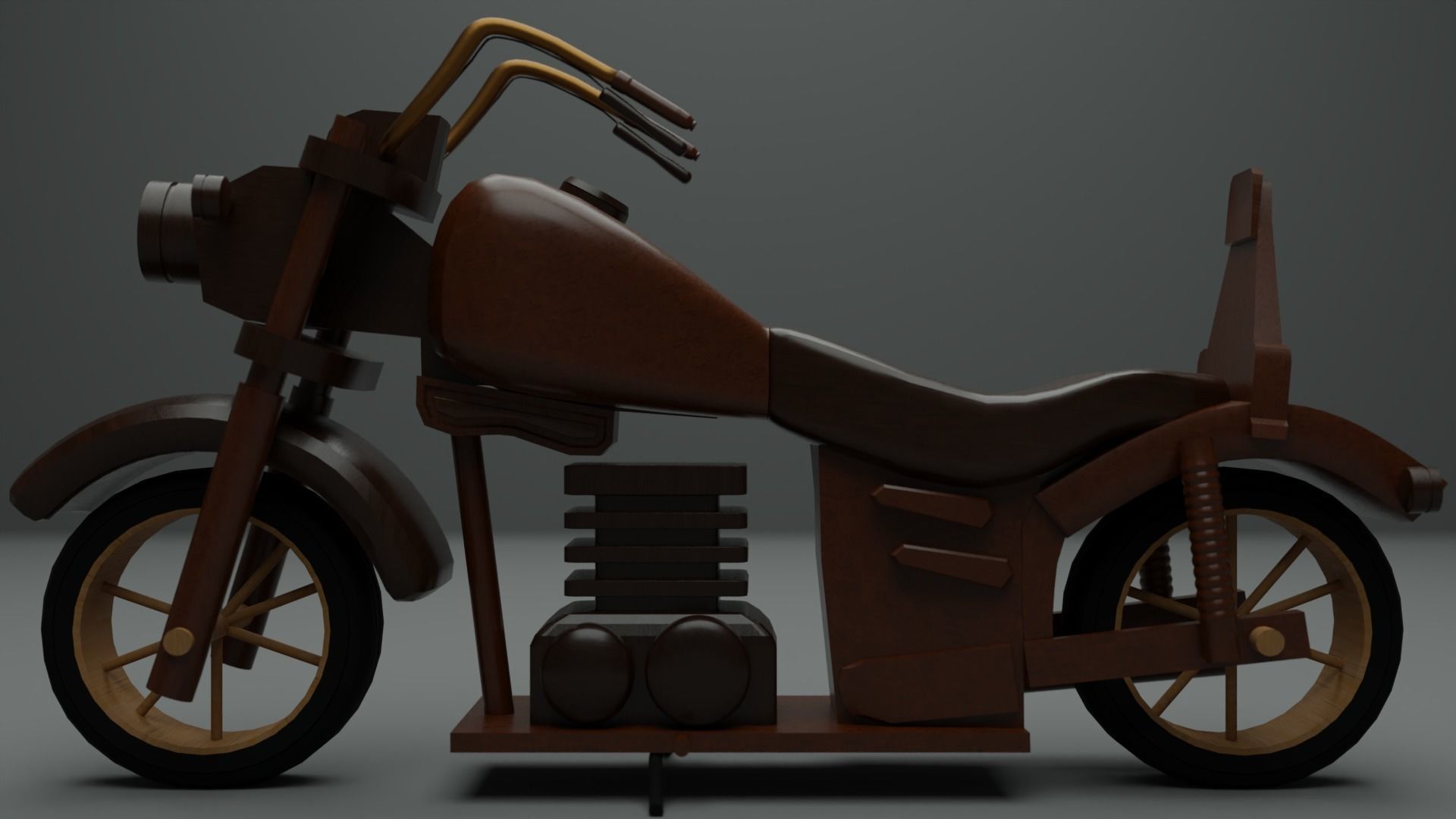 Wooden Bike Model in Blender 3D model | CGTrader