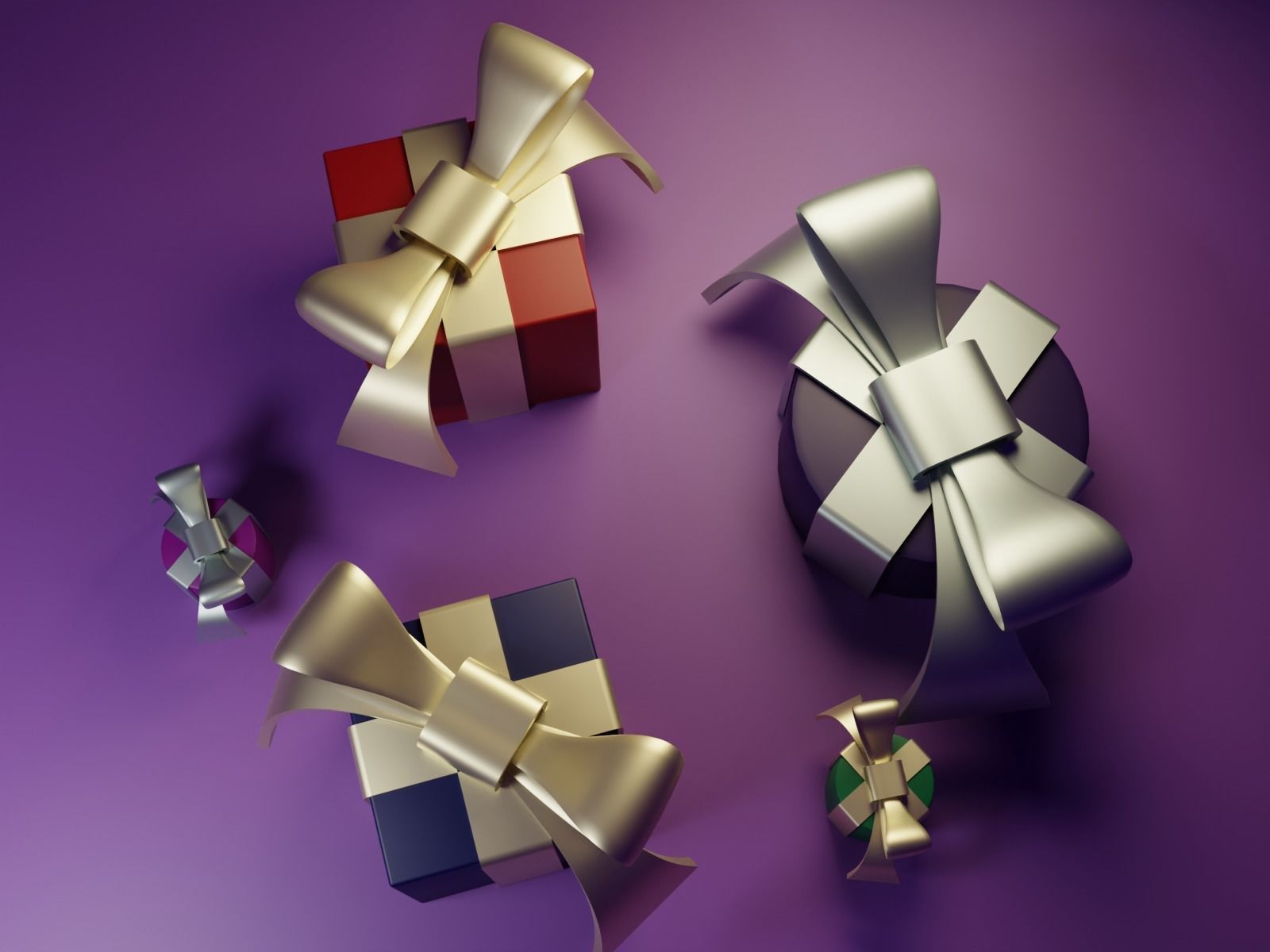 Gift Wrap and Bow Gift packaging HD 3D model | CGTrader