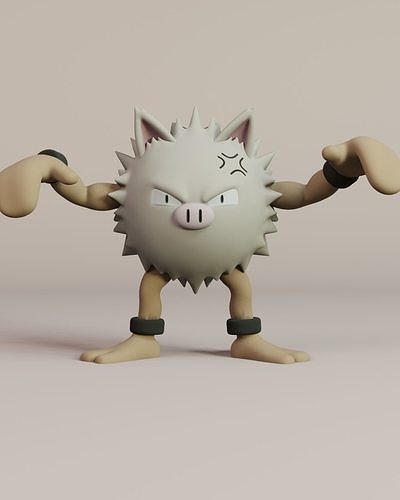 Primeape 3D model 3D printable | CGTrader