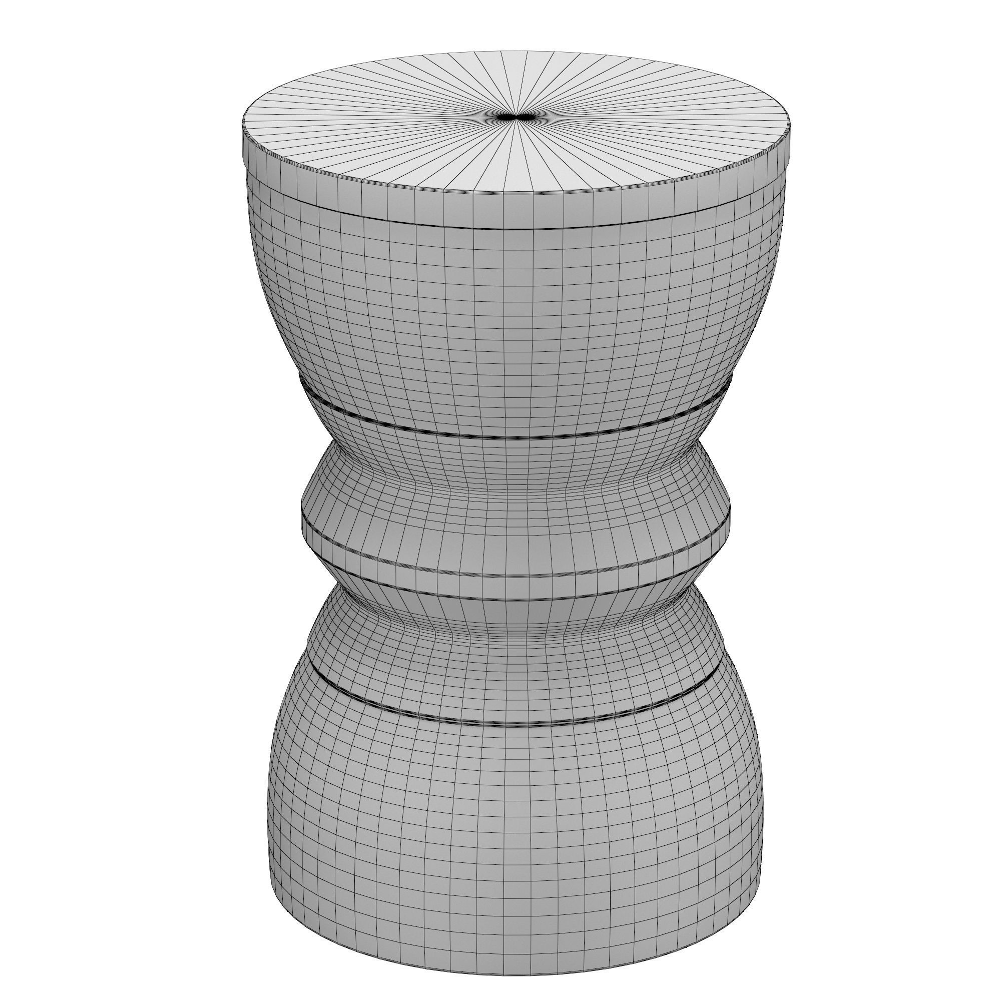 JAVA TEAK DRUM SIDE TABLE 3D model | CGTrader