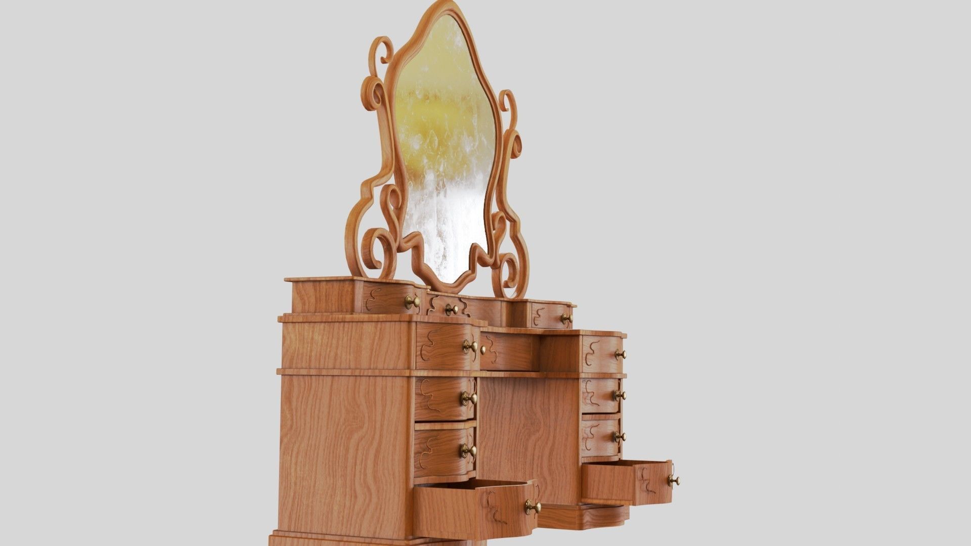 3D model Vanity Table 4k pbr textures VR / AR / low-poly | CGTrader