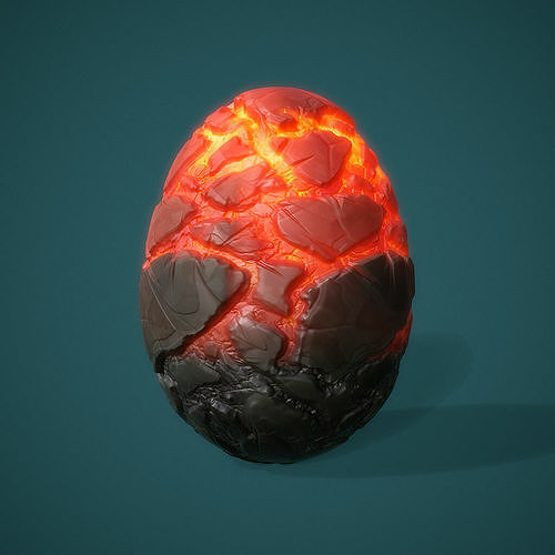 Dragon Egg Fire free 3D model | CGTrader