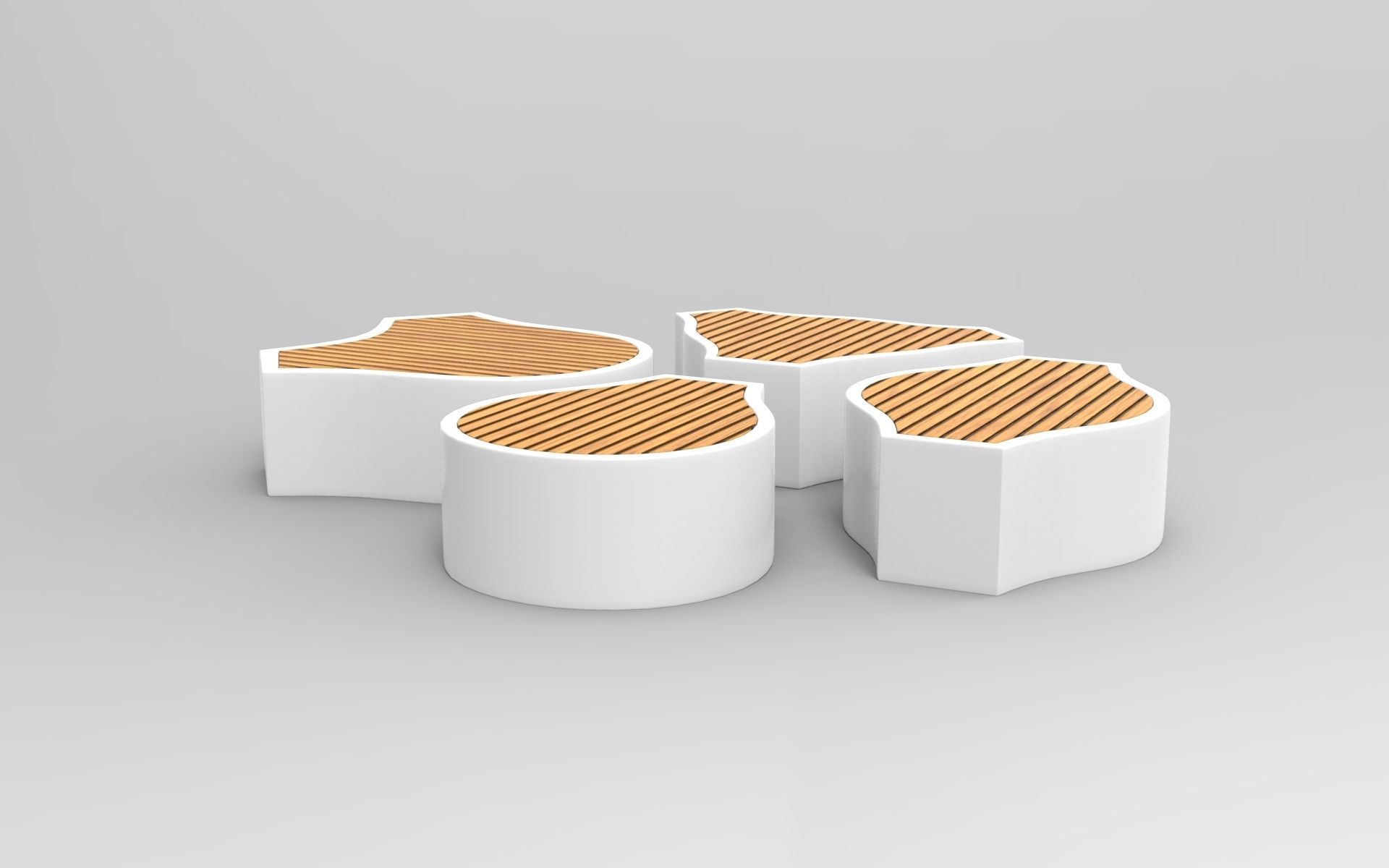 3D model Mongo Modular Seating VR / AR / low-poly | CGTrader