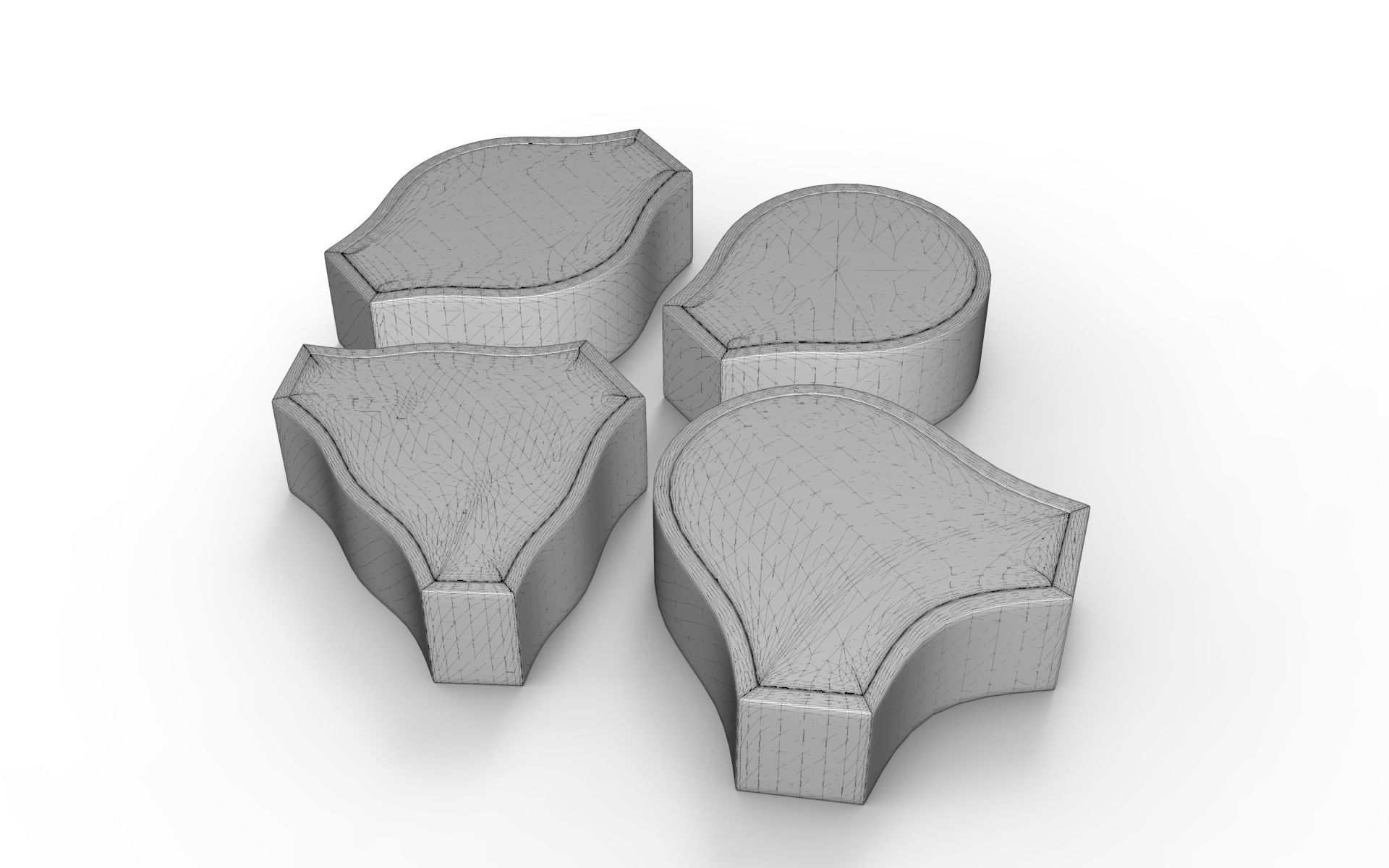 3D model Mongo Modular Seating VR / AR / low-poly | CGTrader
