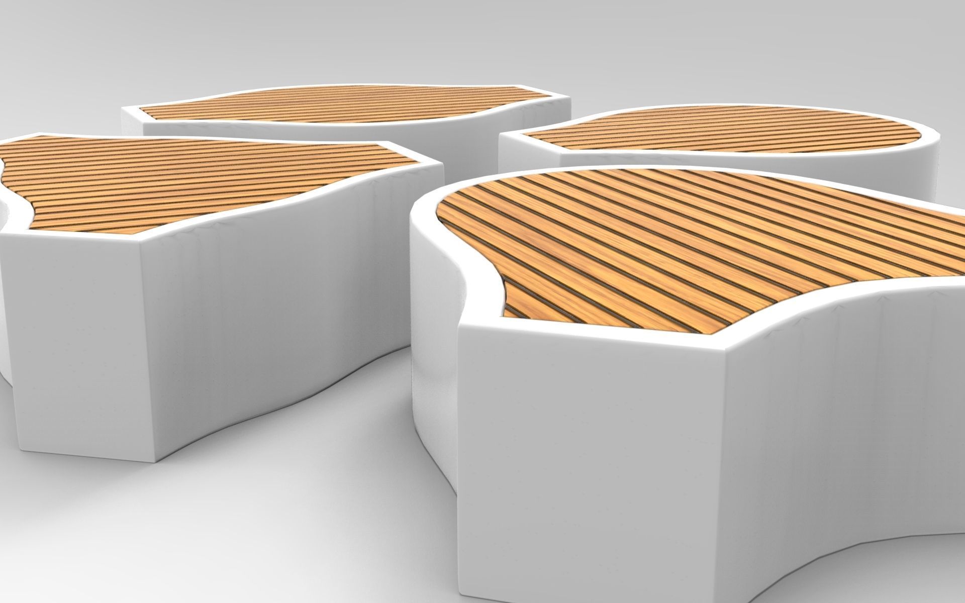 3D model Mongo Modular Seating VR / AR / low-poly | CGTrader