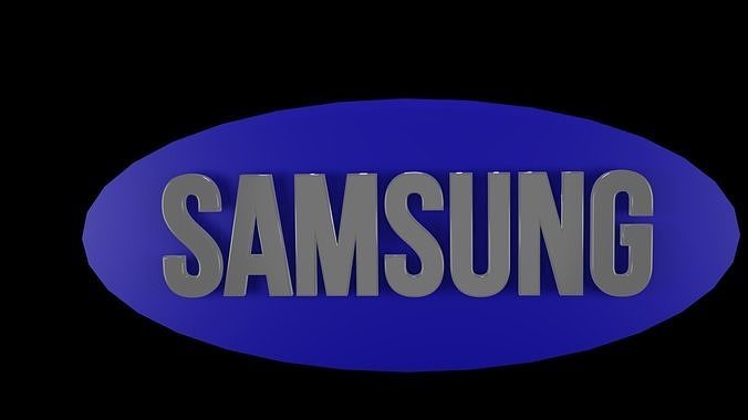 Samsung Logo in blue background free 3D model | CGTrader