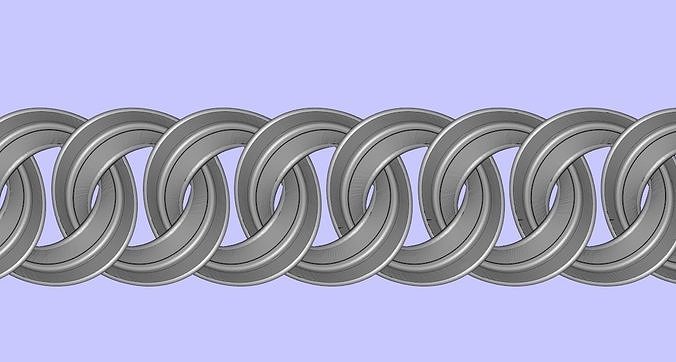 Unique Round Link Chain Necklace Hip Hop Jewelry 3D model 3D printable ...