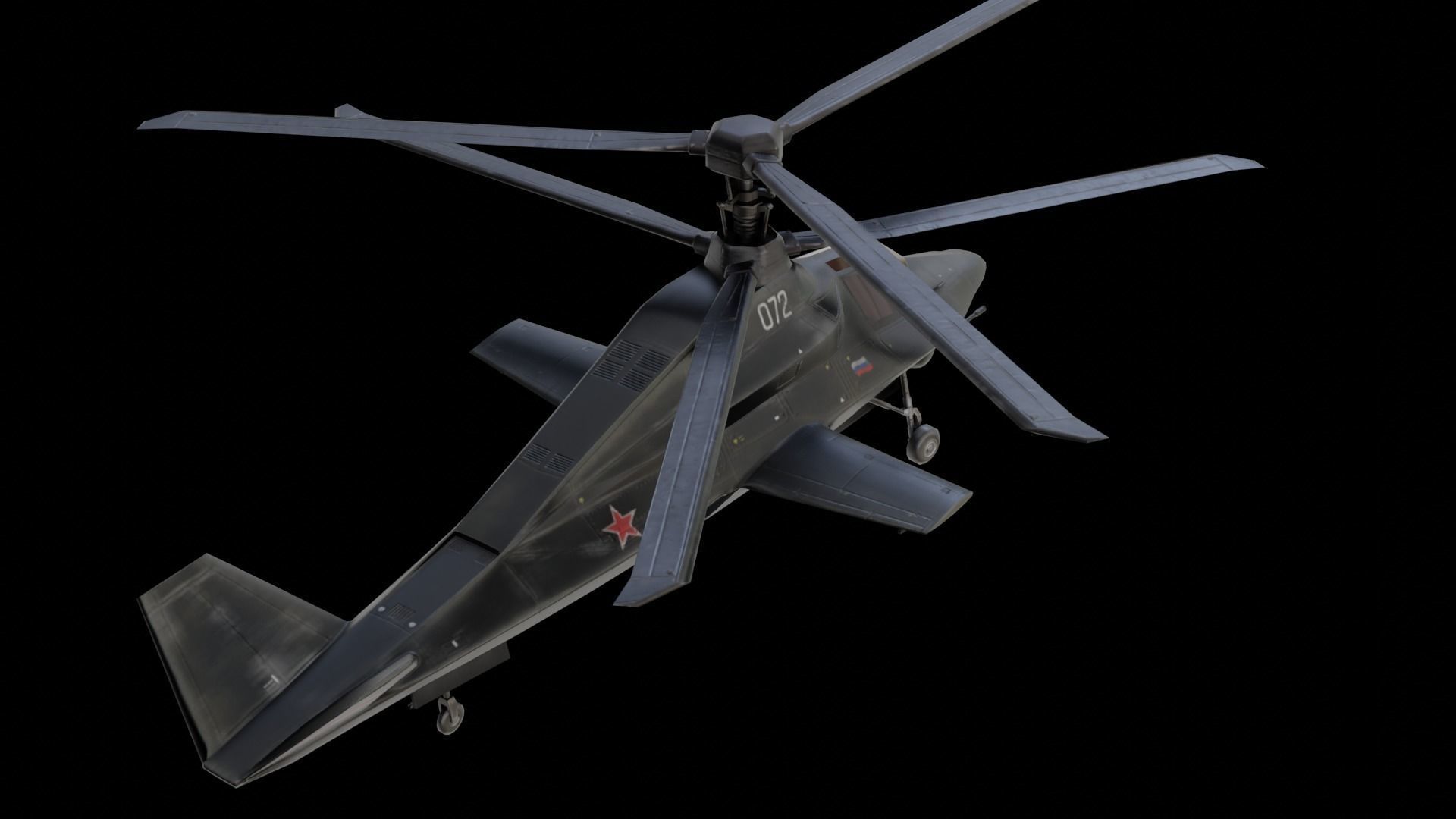 3D model Ka 58 black Ghost Helicopter VR / AR / low-poly | CGTrader