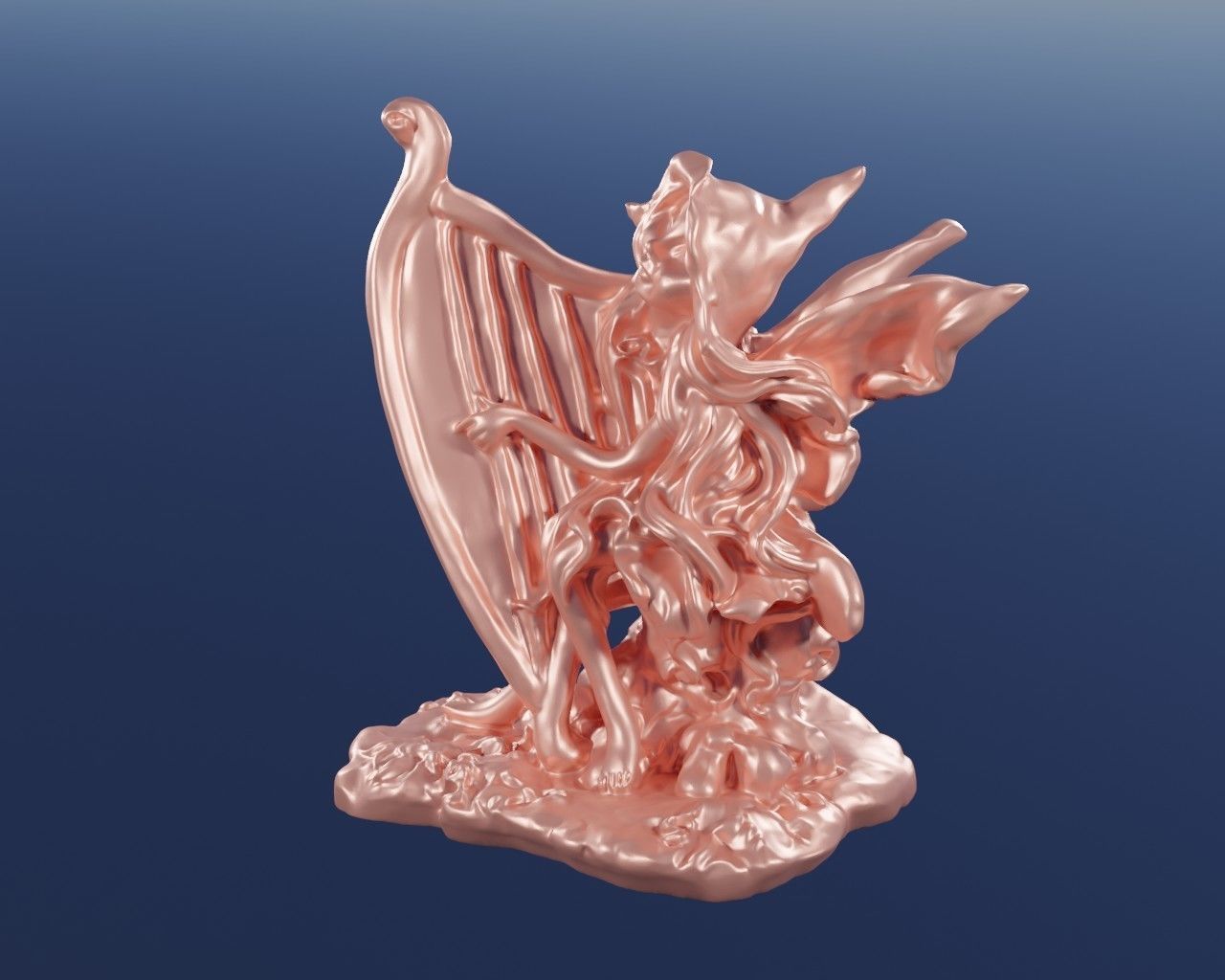 elfe harpe 3D model 3D printable | CGTrader