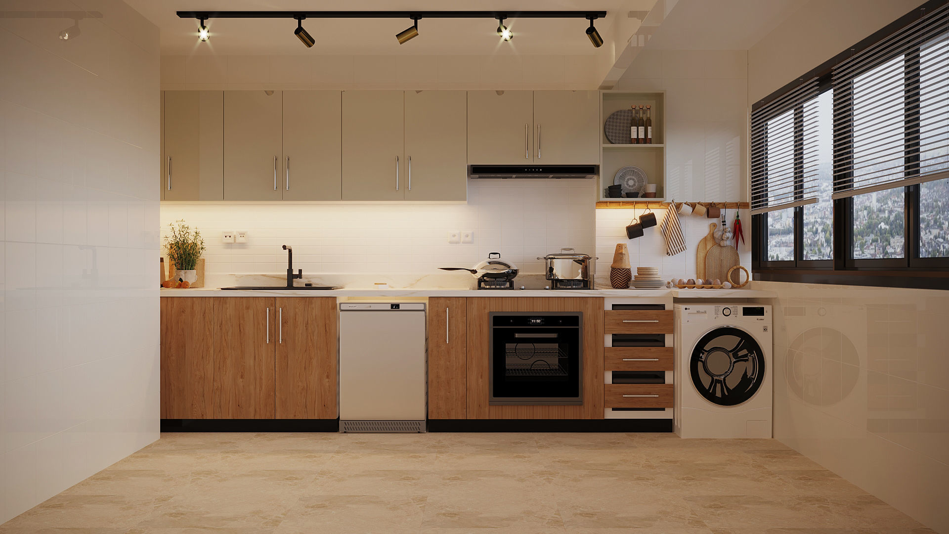 Modern HPL Kitchen 3D model | CGTrader
