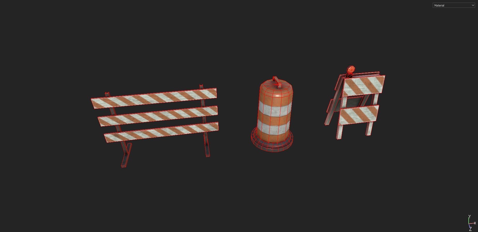 3D model Barriers Pack VR / AR / low-poly | CGTrader