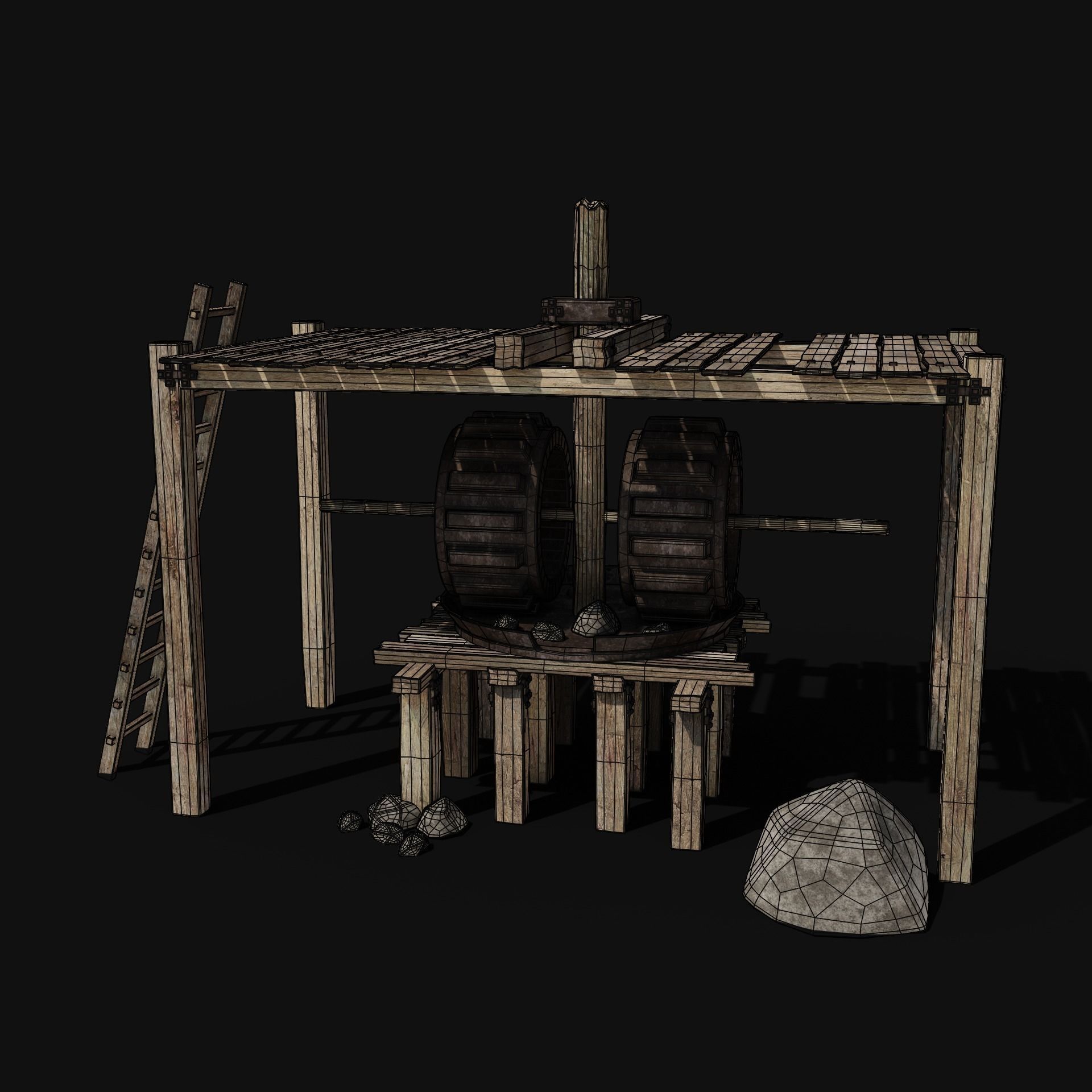 3D model QUARRY MINE MACHINES CONSTRUCTION TOOL MACHINERY COLLECTION VR ...