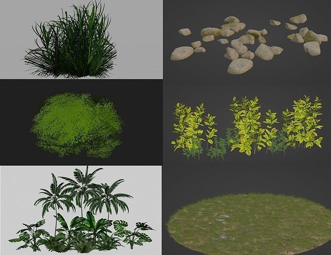 3D model Nature Set 3D Model VR / AR / low-poly | CGTrader
