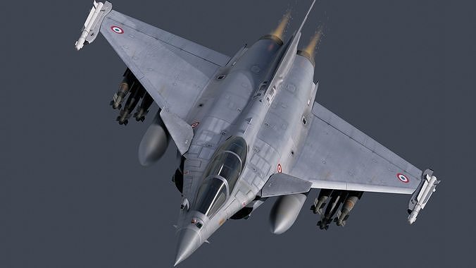 3d Model Dassault Rafale C Fully Rigged Vr Ar Low Poly Cgtrader