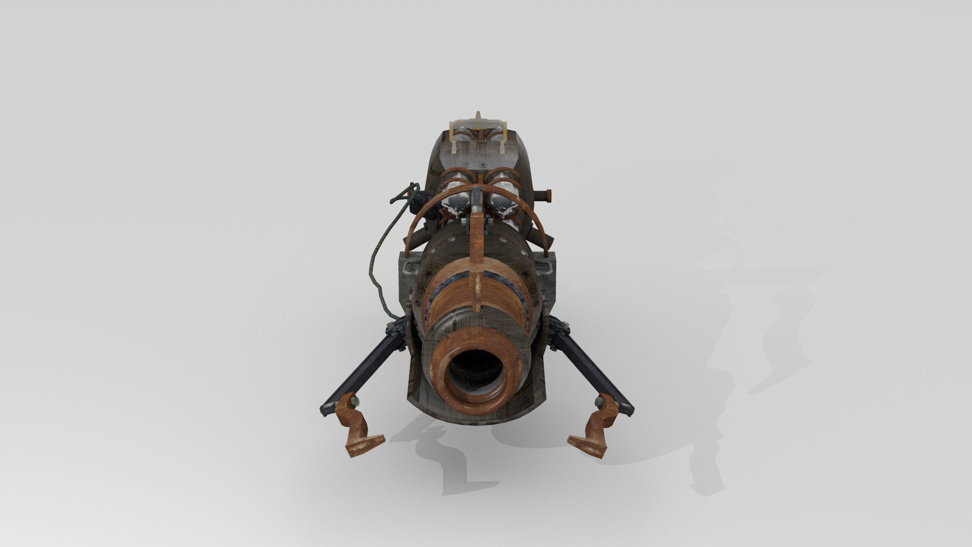 Steampunk-style sci-fi gun 3D model | CGTrader