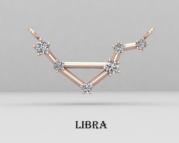 LIBRA necklace 69-MP 3D model 3D printable | CGTrader