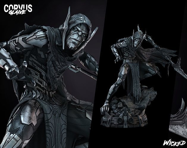 Wicked Marvel Corvus Glaive Sculpture ready for 3d printing 3D model 3D printable | CGTrader