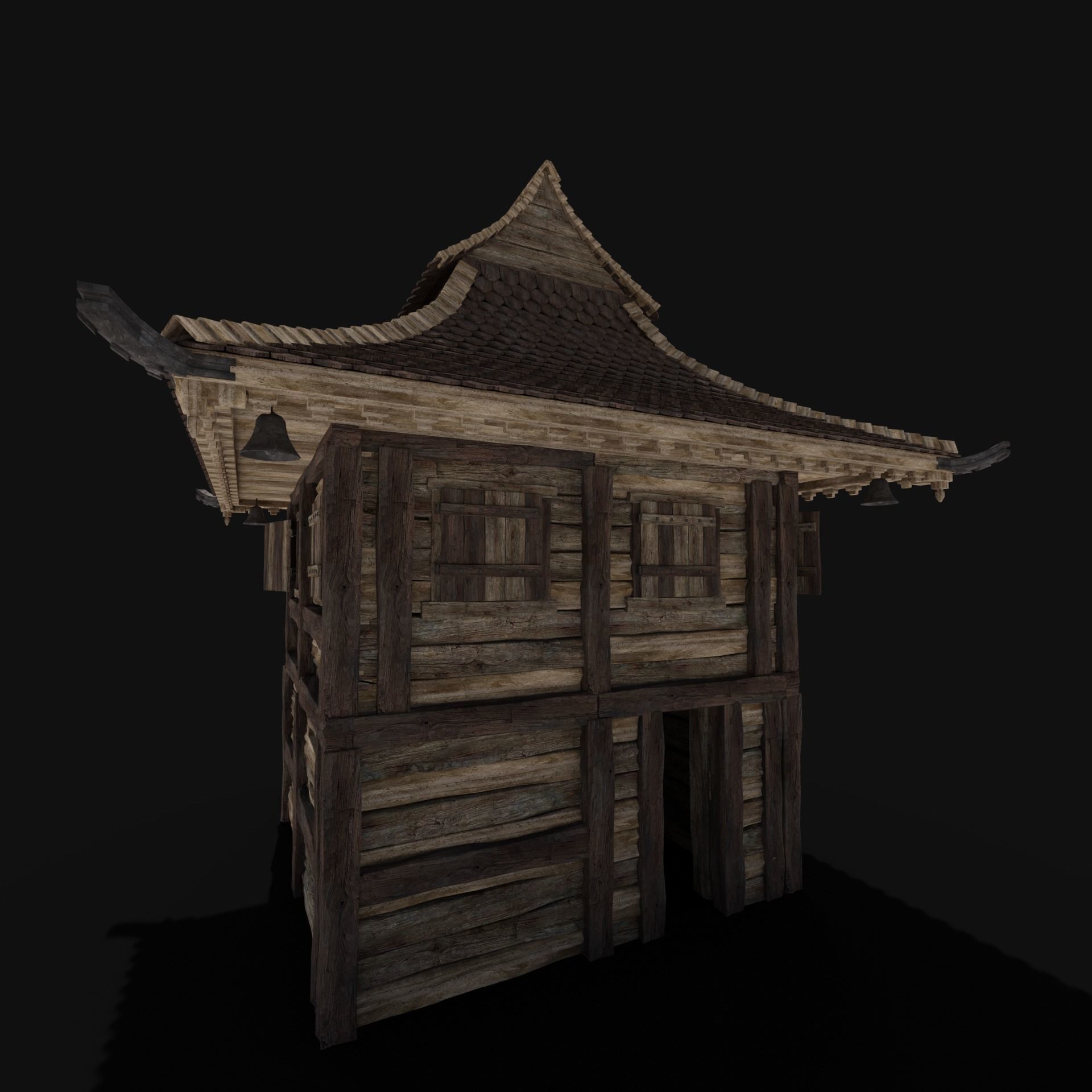 3D model FEUDAL JAPAN CHINESE HOUSE DOJO HUT SAMURAI NINJA COLLECTION ...