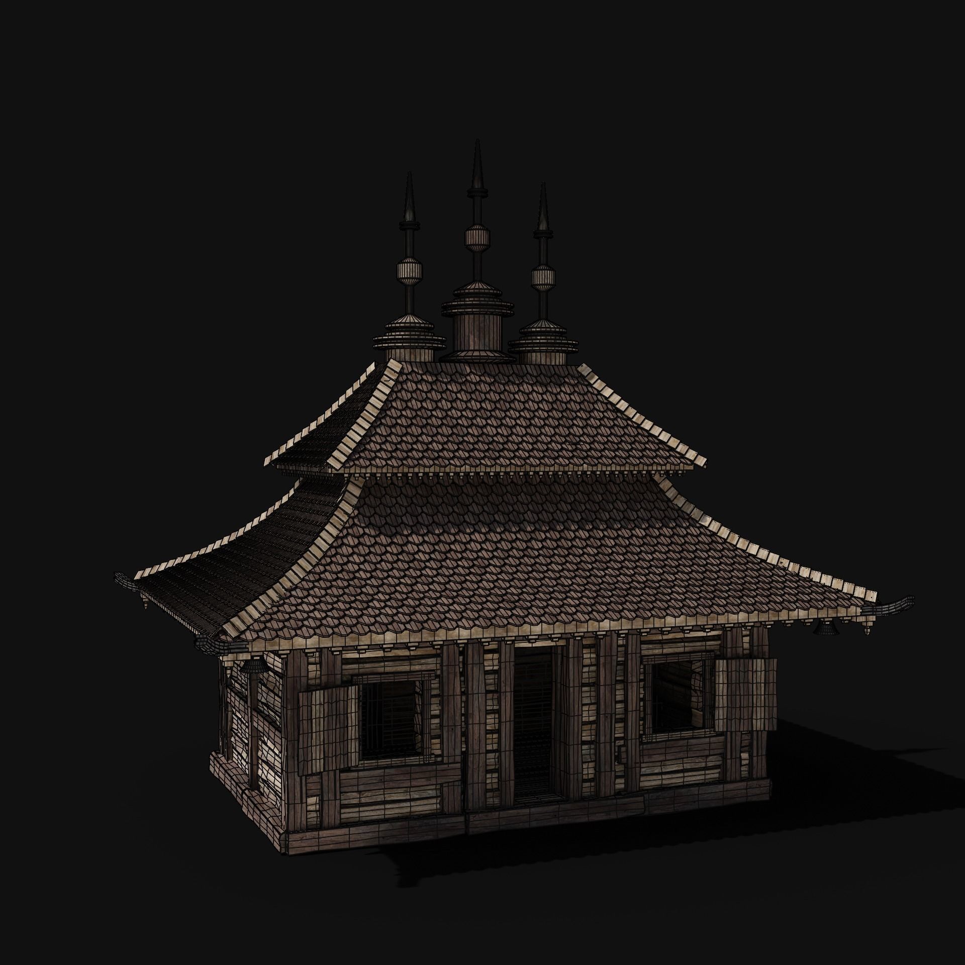 3D model FEUDAL JAPAN CHINESE HOUSE DOJO HUT SAMURAI NINJA COLLECTION ...