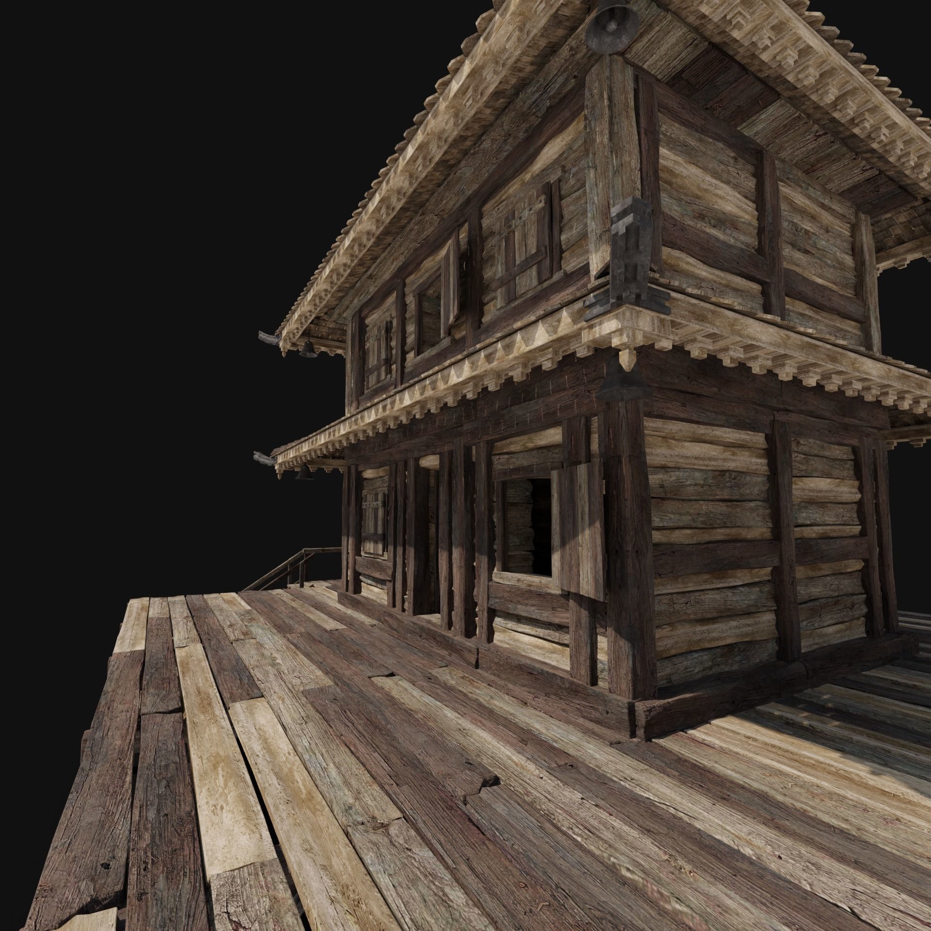 3D model FEUDAL JAPAN CHINESE HOUSE DOJO HUT SAMURAI NINJA COLLECTION ...