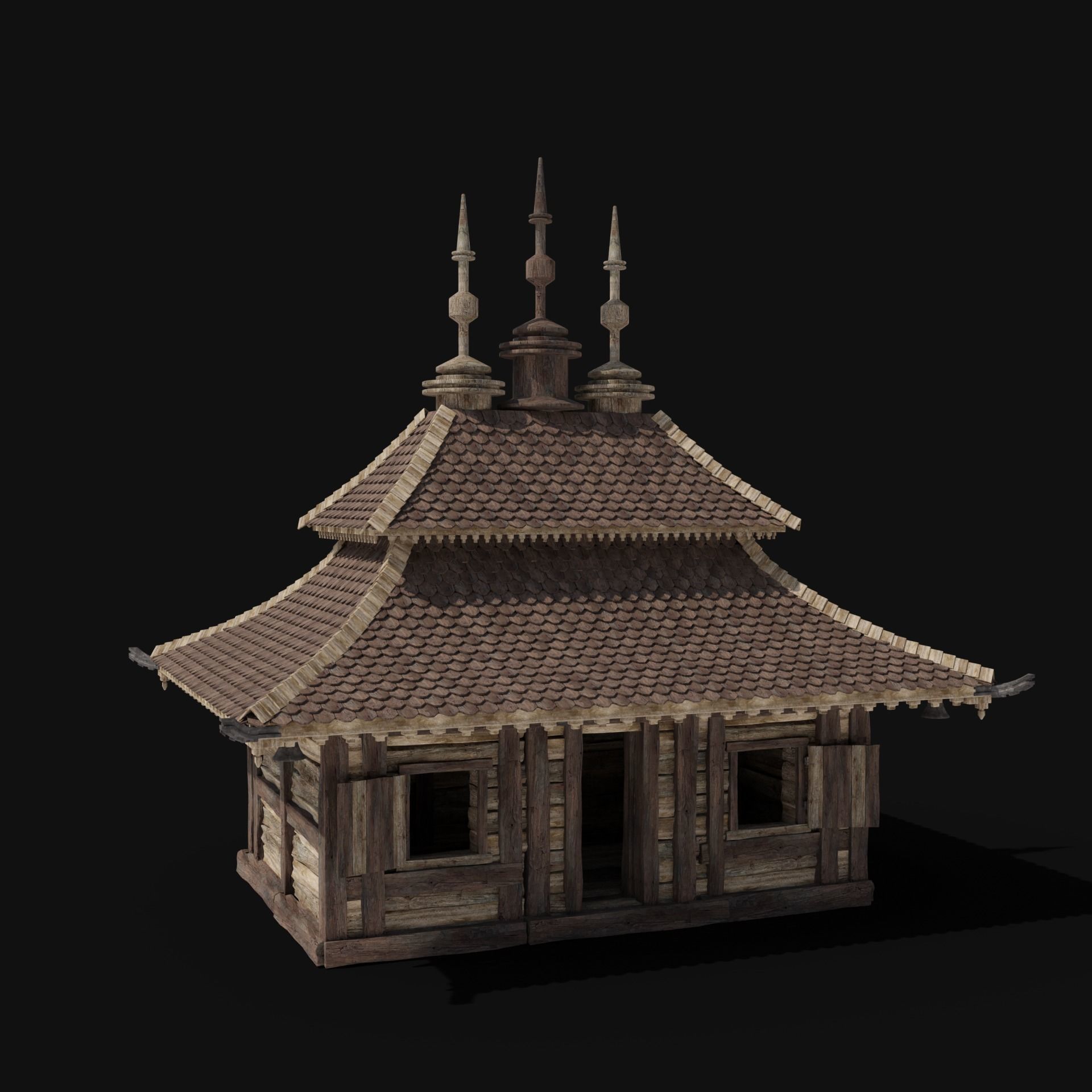 3D model FEUDAL JAPAN CHINESE HOUSE DOJO HUT SAMURAI NINJA COLLECTION ...