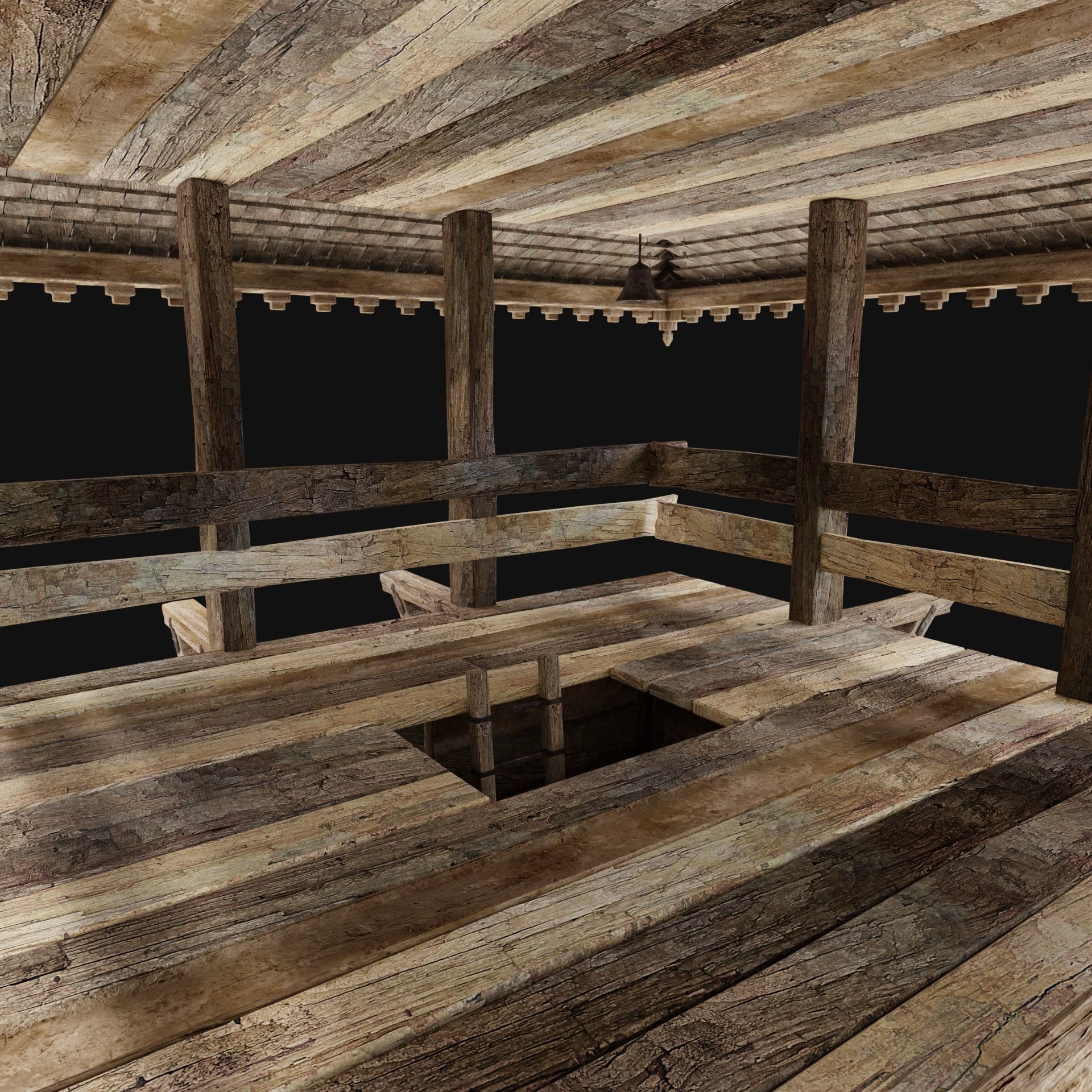 3D model FEUDAL JAPAN CHINESE TOWER DOJO WATCHTOWER SAMURAI NINJA PACK ...