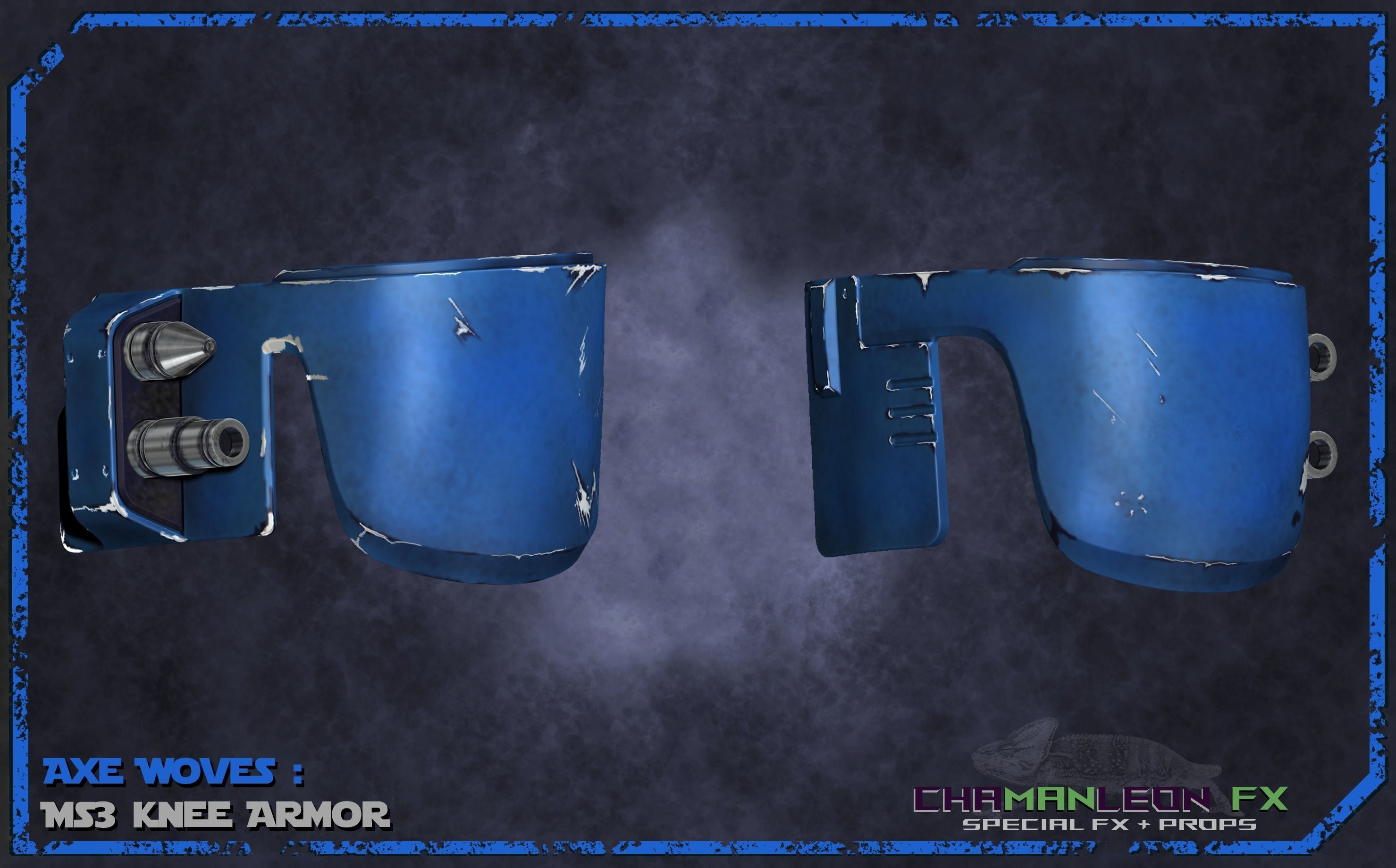 Axe Woves BoBF Knees The Mandalorian Cosplay Armor 3D model 3D ...